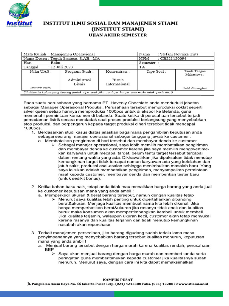 Manop Uas Fani | PDF