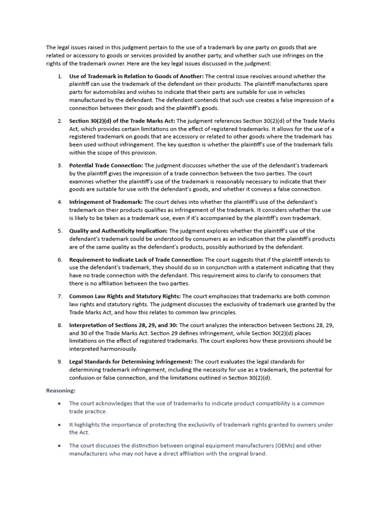 IPR Notes | PDF | Trademark | Business Law