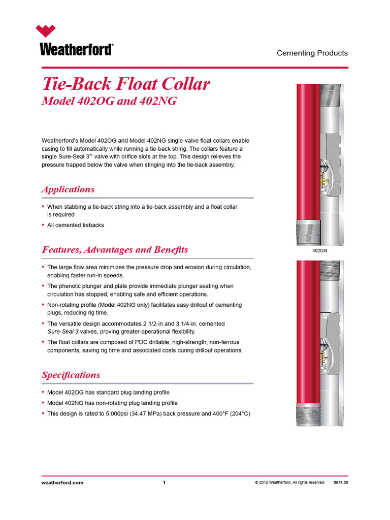 Tie Back Float Collar | PDF | Home & Garden | Computers