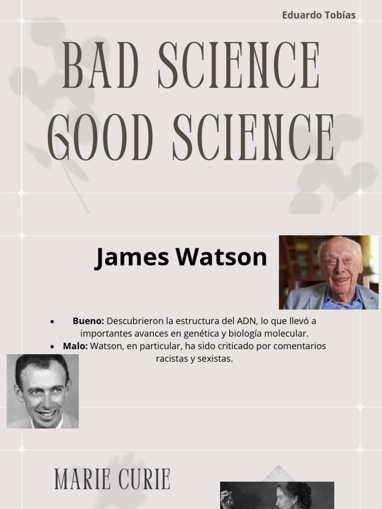 Bad Science Good Science | PDF