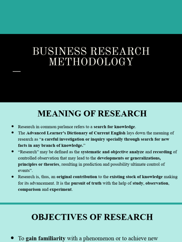 BRM 1 | PDF | Quantitative Research | Methodology