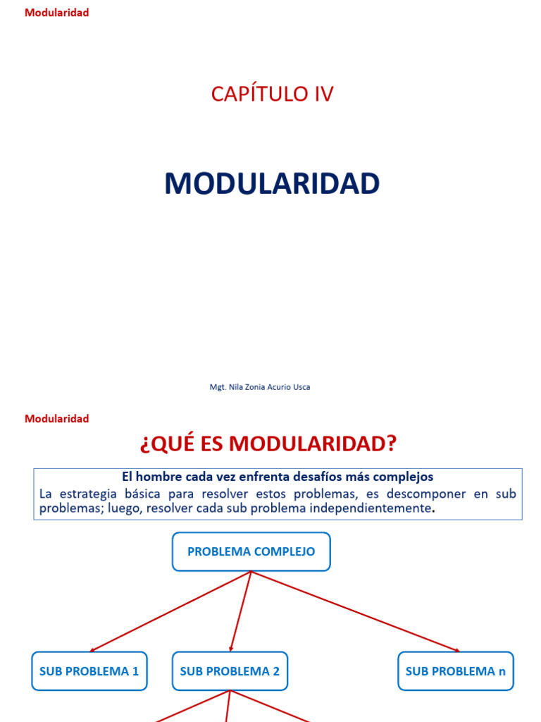 Modularidad Teoria | PDF | Modularidad | Programación de computadoras