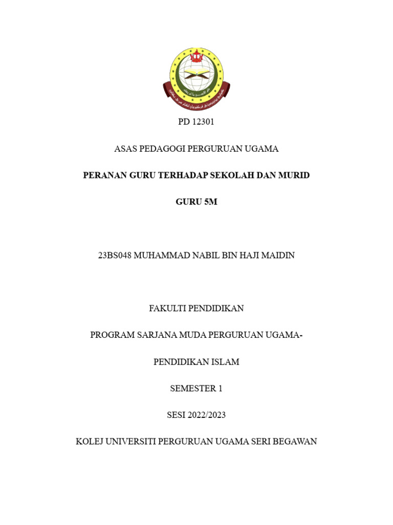 KK Peranan Guru Terhadap Sekolah & Murid GURU 5M | PDF