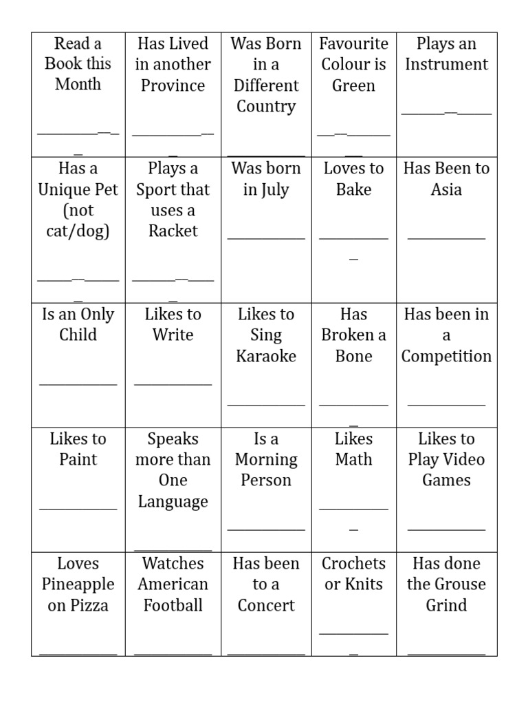 Human Scavenger HUnt | PDF