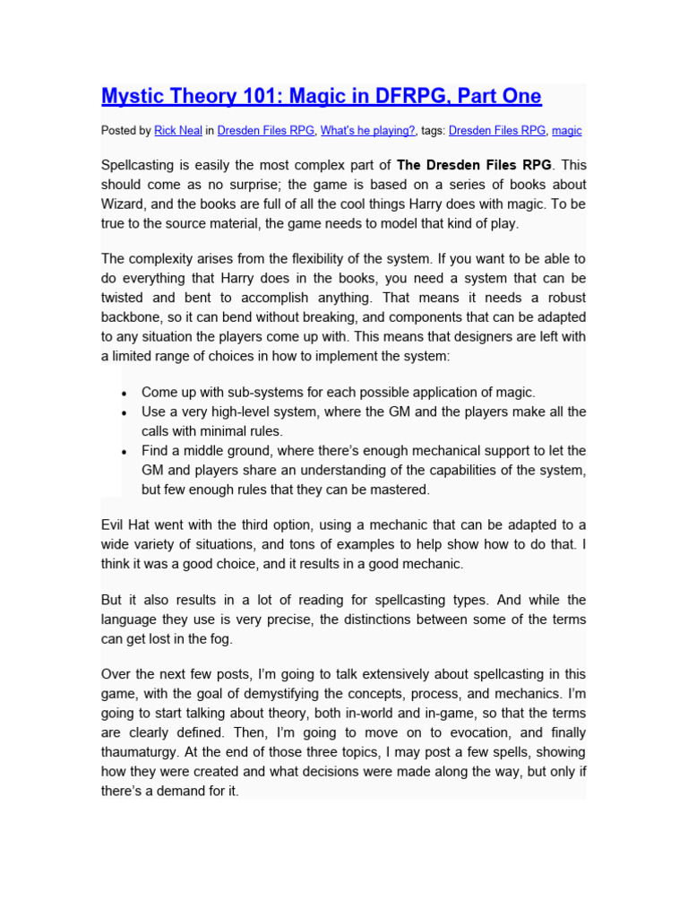 Magic Part 1 | Download Free PDF | Mythological Powers | Fictional ...