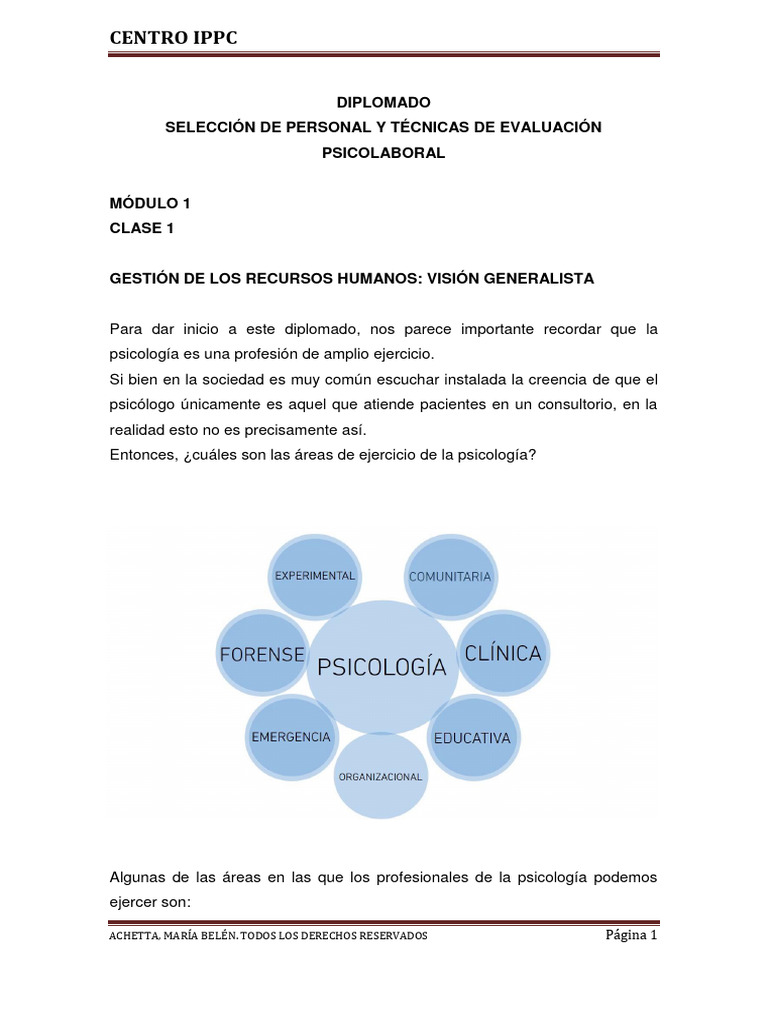 Clase 1 | Descargar gratis PDF | Gestión de recursos humanos | Business