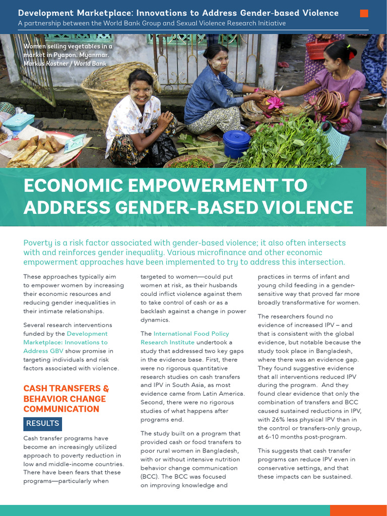 Economic Empowermentto Address GBV | PDF | Violence | Domestic Violence