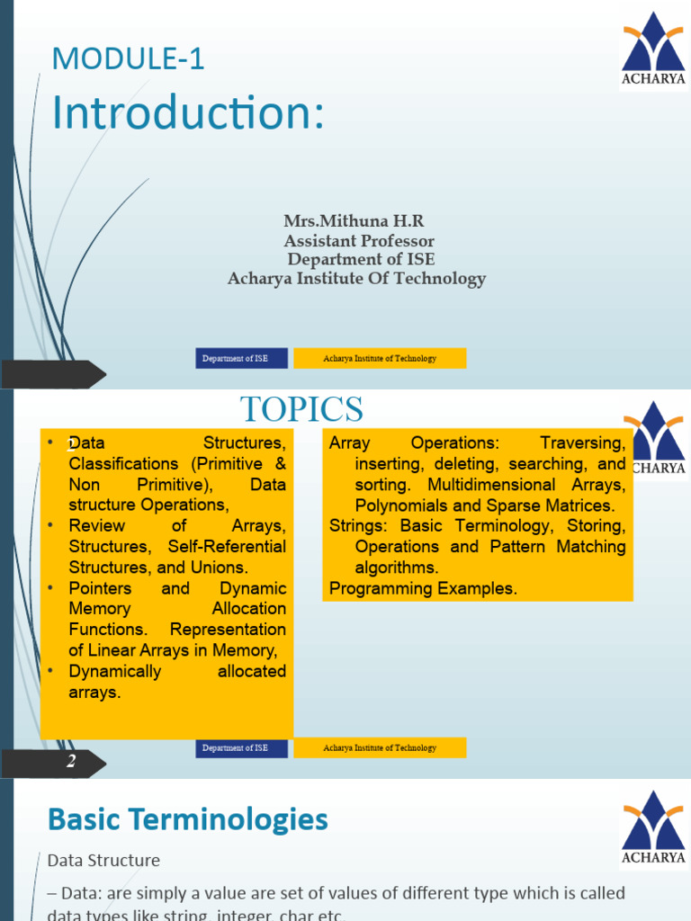 Module 1 - DS | PDF | Vertex (Graph Theory) | Queue (Abstract Data Type)