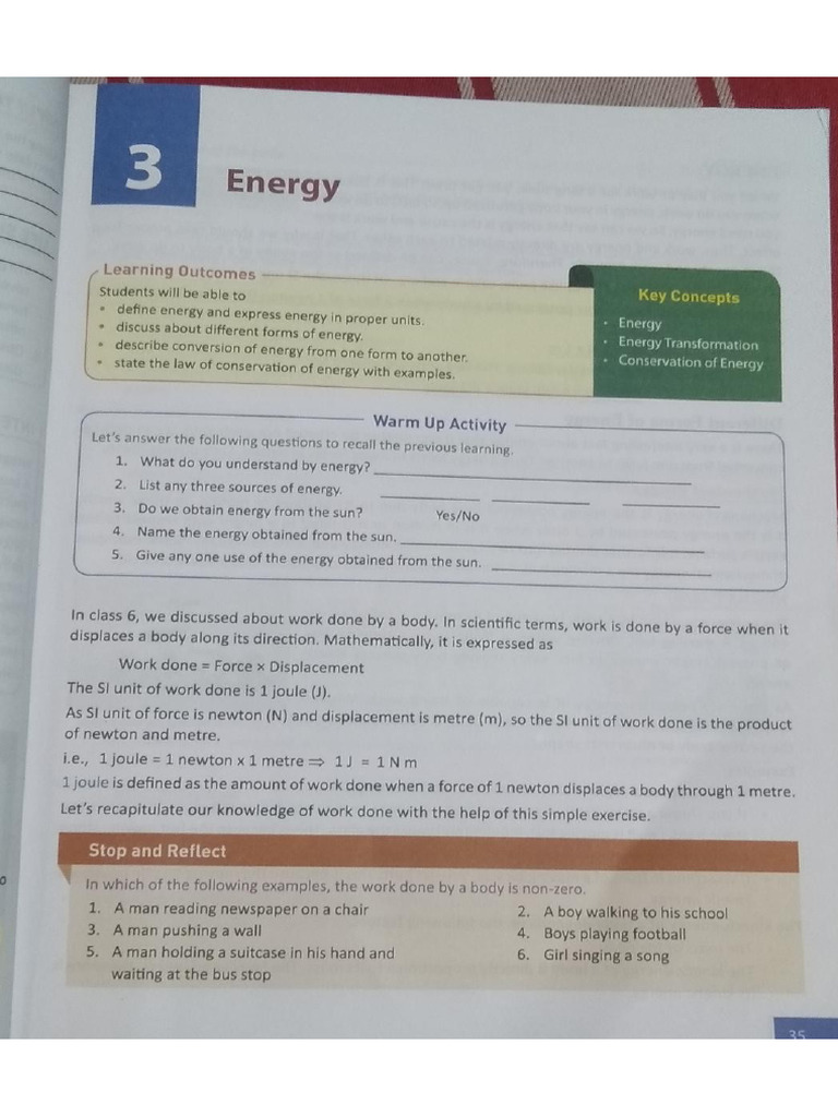 Energy Class7 | PDF