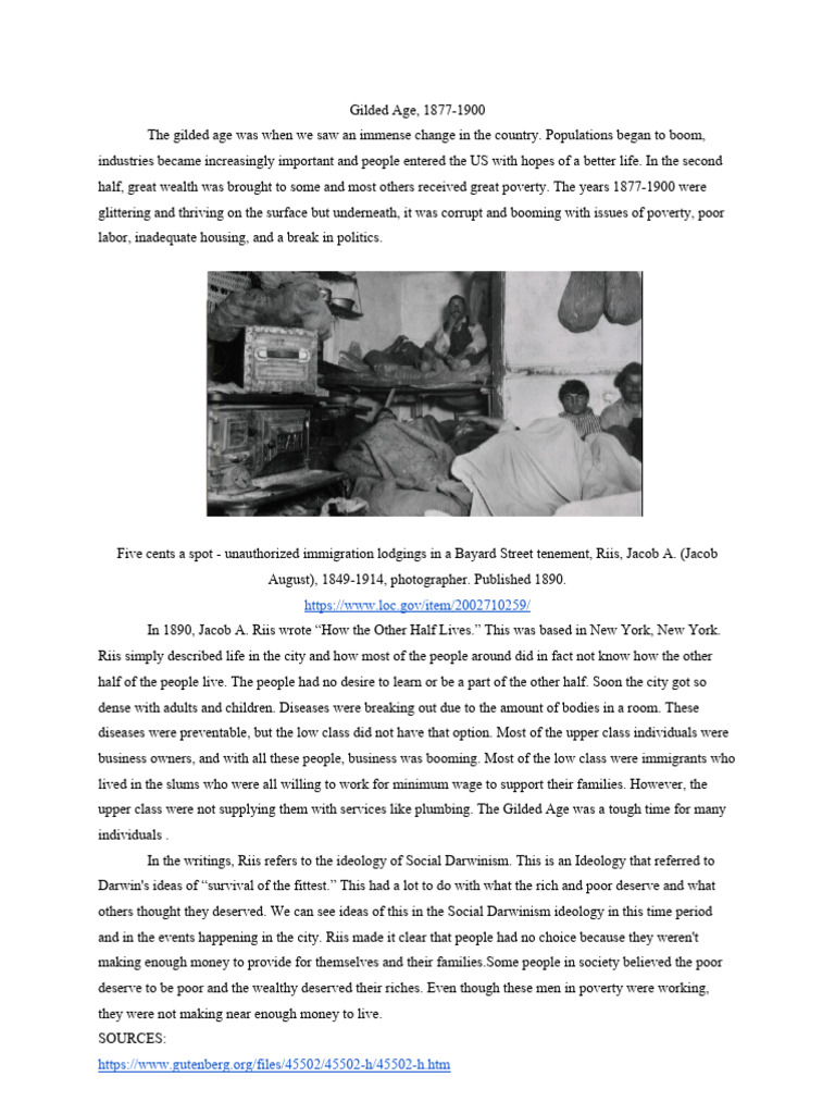 Gilded Age: Wealth, Poverty, and Change | PDF | Economies