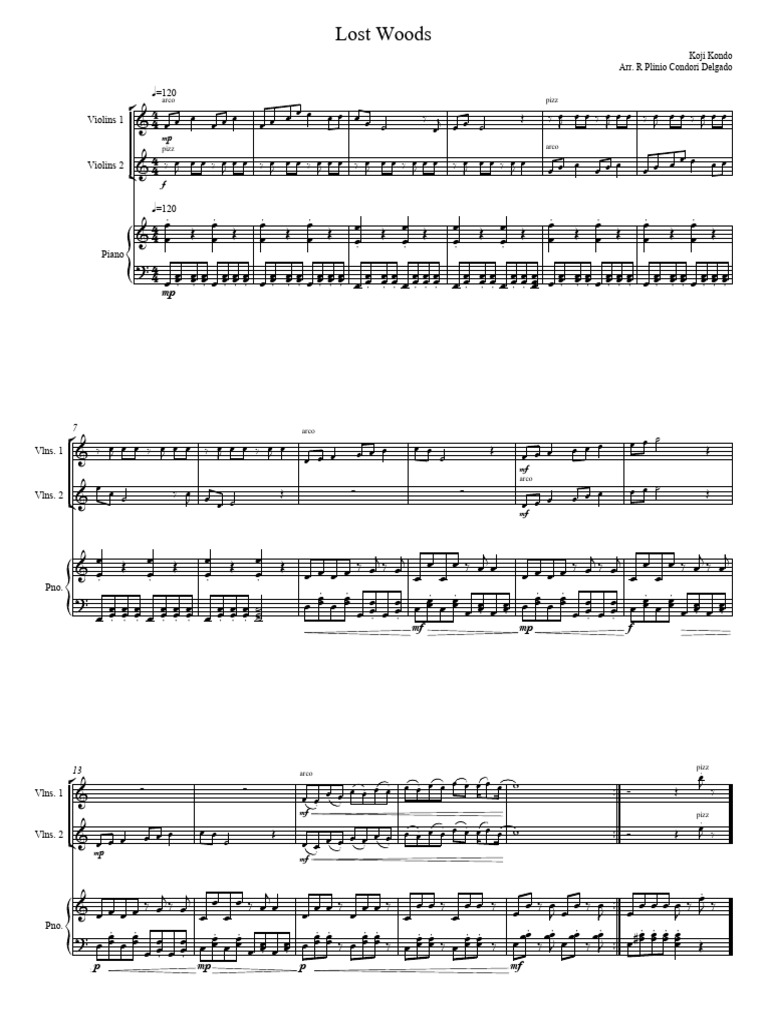 Lost wood Piano acompañamiento | PDF
