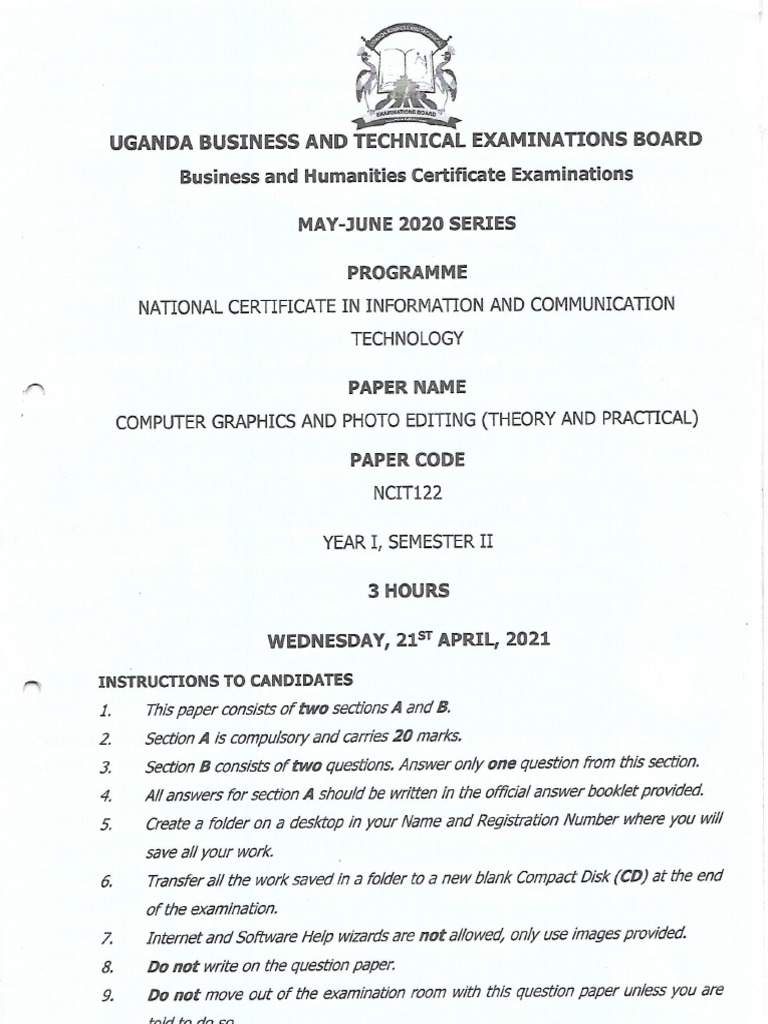Computer Graphics and Photo Editing Theory and Practical Ncit122 April ...