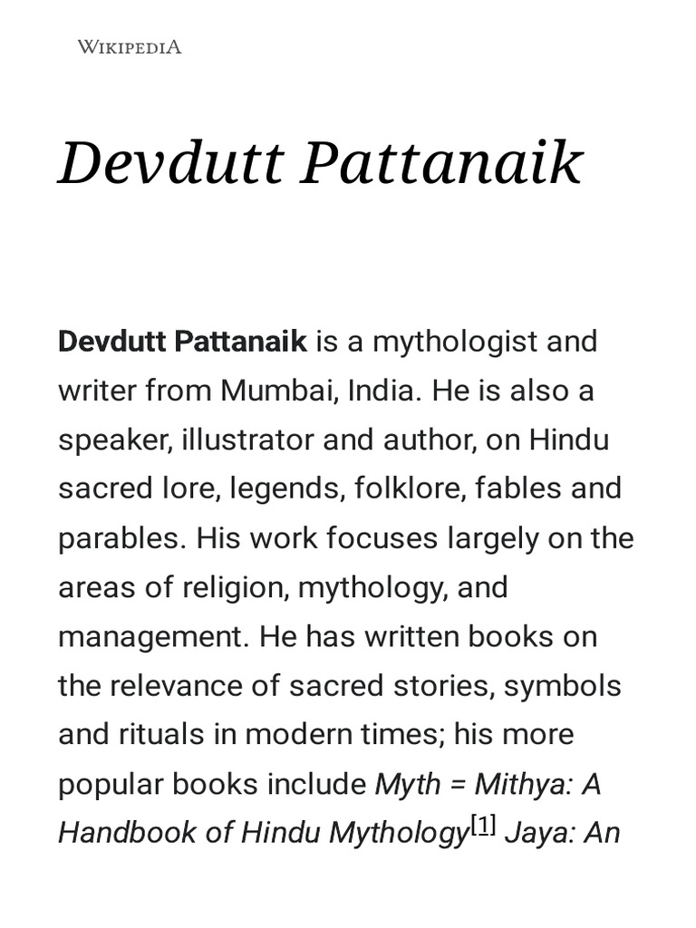 Devdutt Pattanaik - Wikipedia-Pages-Deleted | PDF | Religious Belief ...