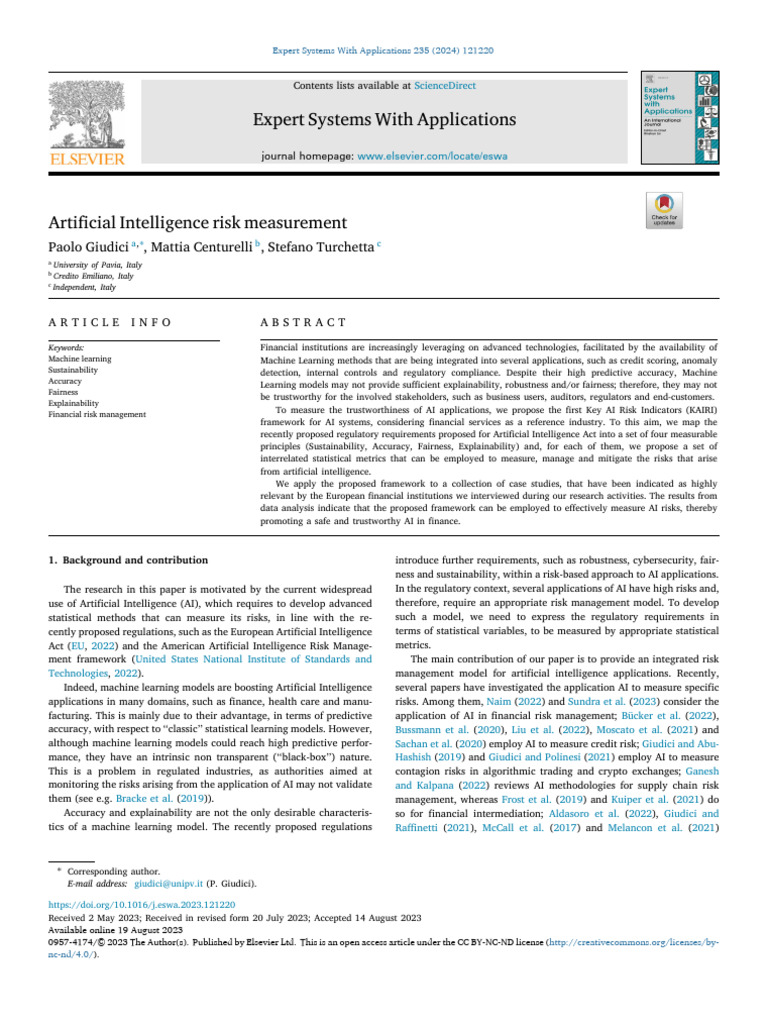 Artificail Intelligence Risk Management | PDF