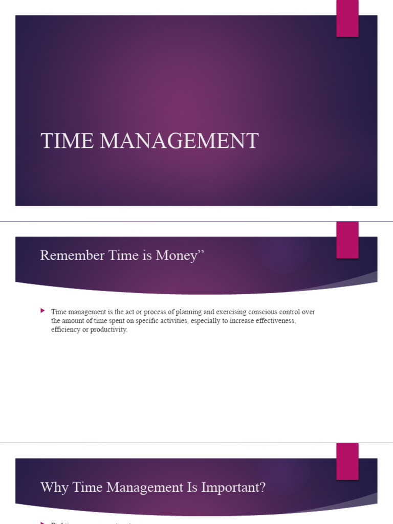 Time Management | PDF | Time Management | Professional Skills