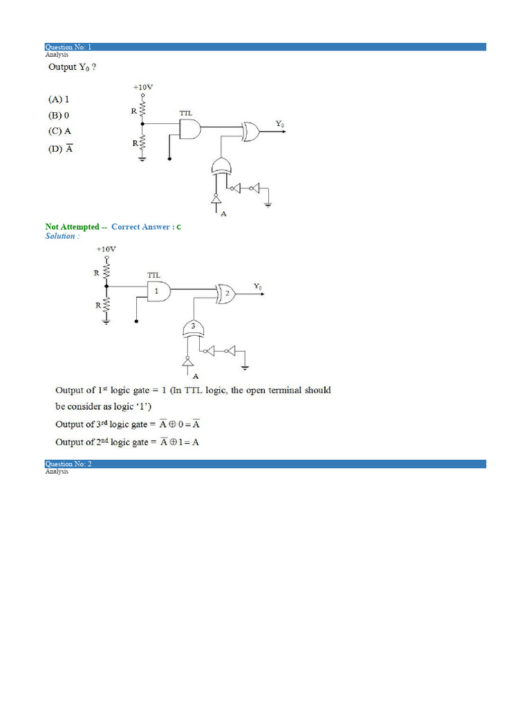 Digital Circuits In Subject Wise Grand Tests 2 Nd Series Gate 2019 Pdf Computer Engineering