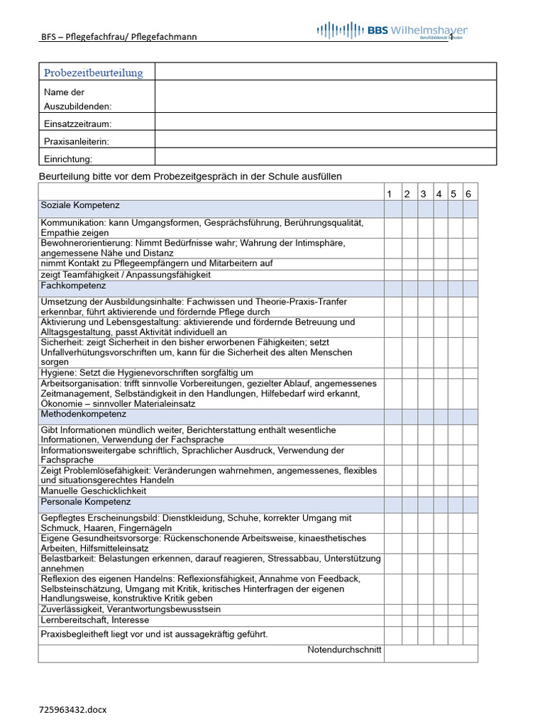 Probezeitgespräch 23-12-03 | PDF