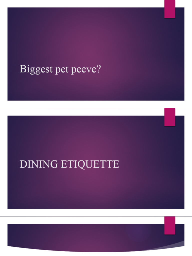 Dining Etiquette | PDF | Tableware | Spoon