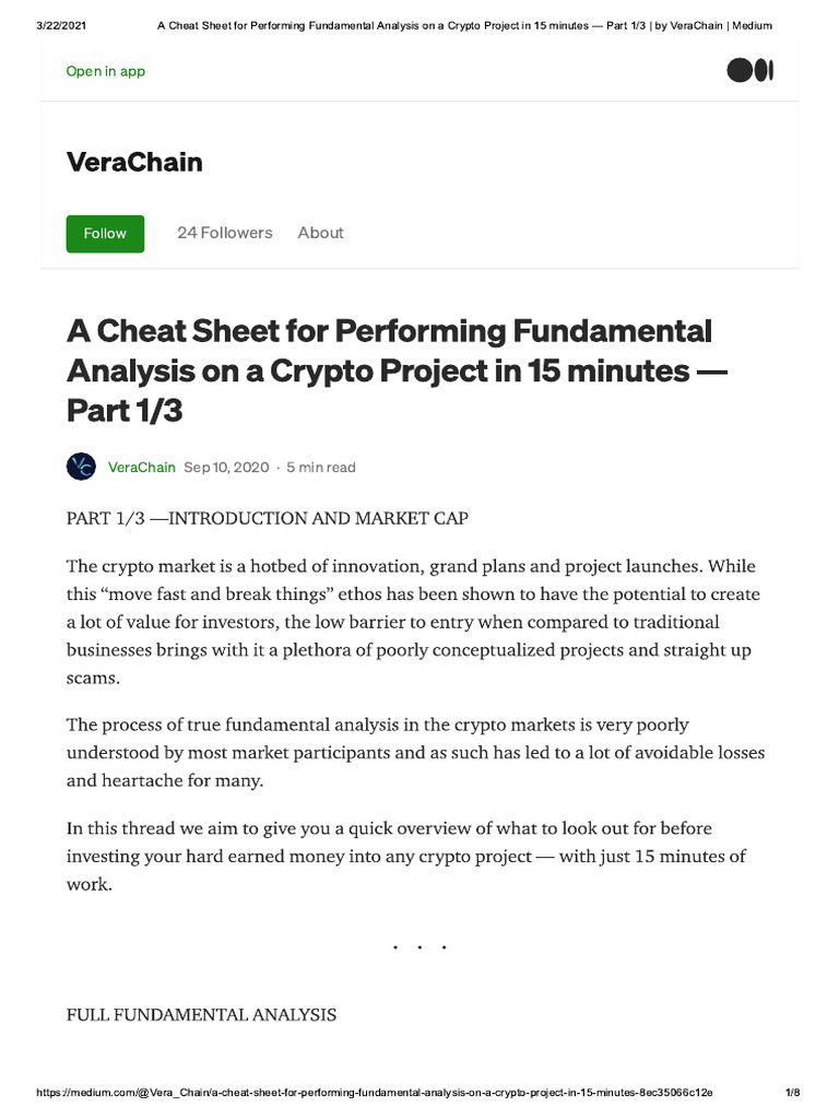 Crypto Fundamental Analysis Guide | PDF