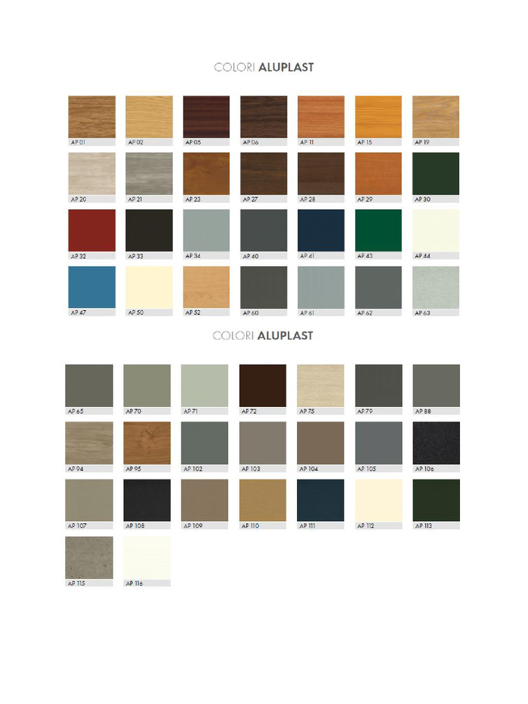 Colori Aluplast | PDF
