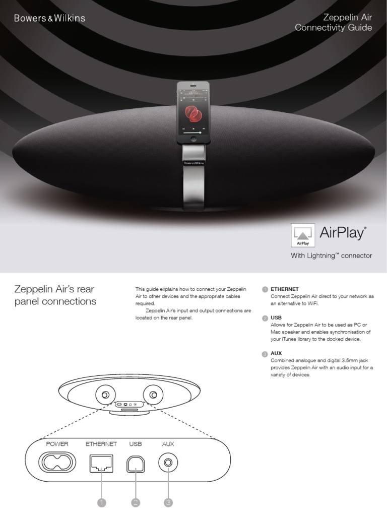Zeppelin Air LCM Connectivity | PDF | Headphones | Usb