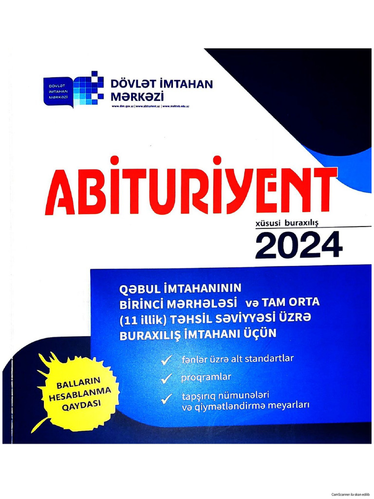 Abituriyent Jurnalı XI Sinif 2023-2024 | PDF
