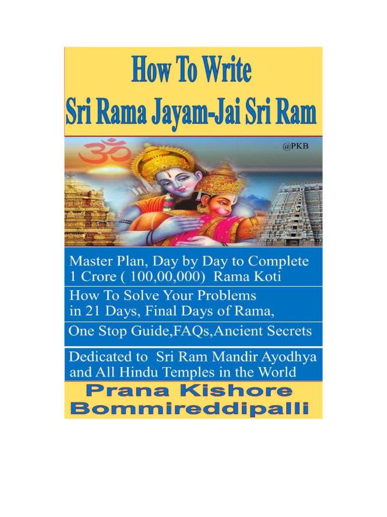 Sri Rama Jayam e Book Final Final Toc PDF | PDF | Sita | Rama Sri Rama Jayam e Book Final Final Toc PDF | PDF | Sita | Rama