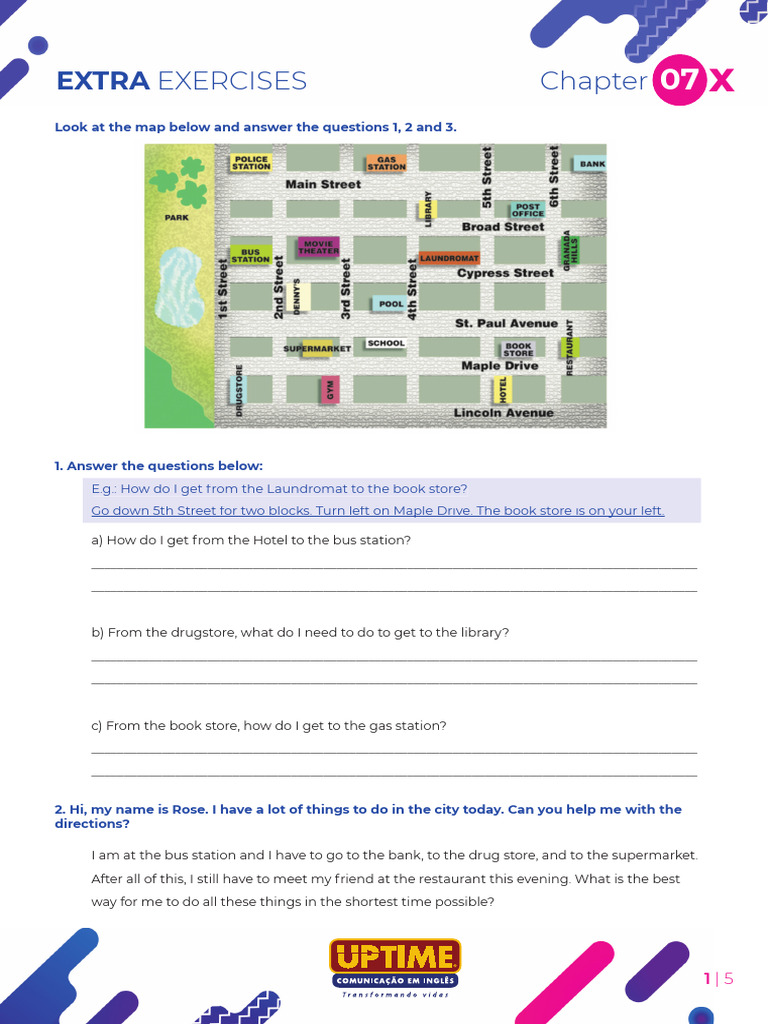 Direction and Grammar Exercises | PDF