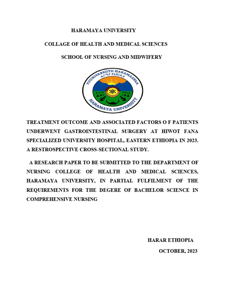 Final Thesis | PDF | Surgery | Sampling (Statistics)