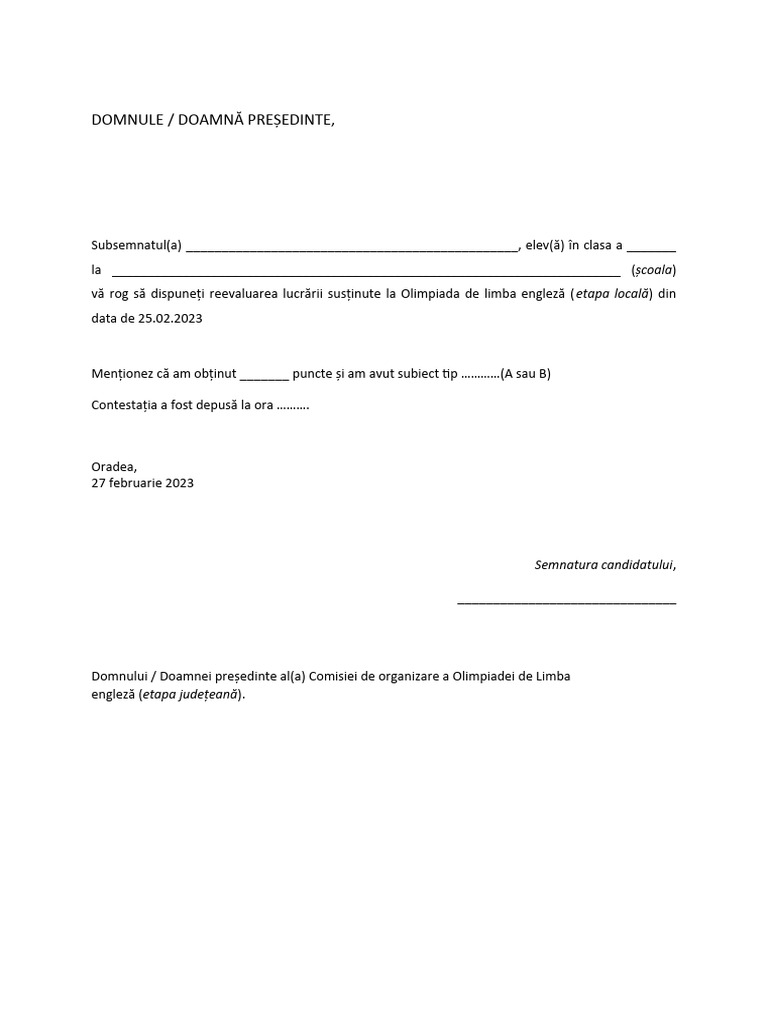 Model Contestatie | PDF