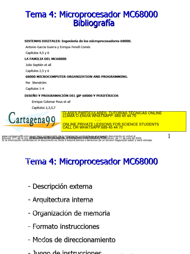 Guía del Microprocesador MC68000 | PDF | Poco | Programación de ...