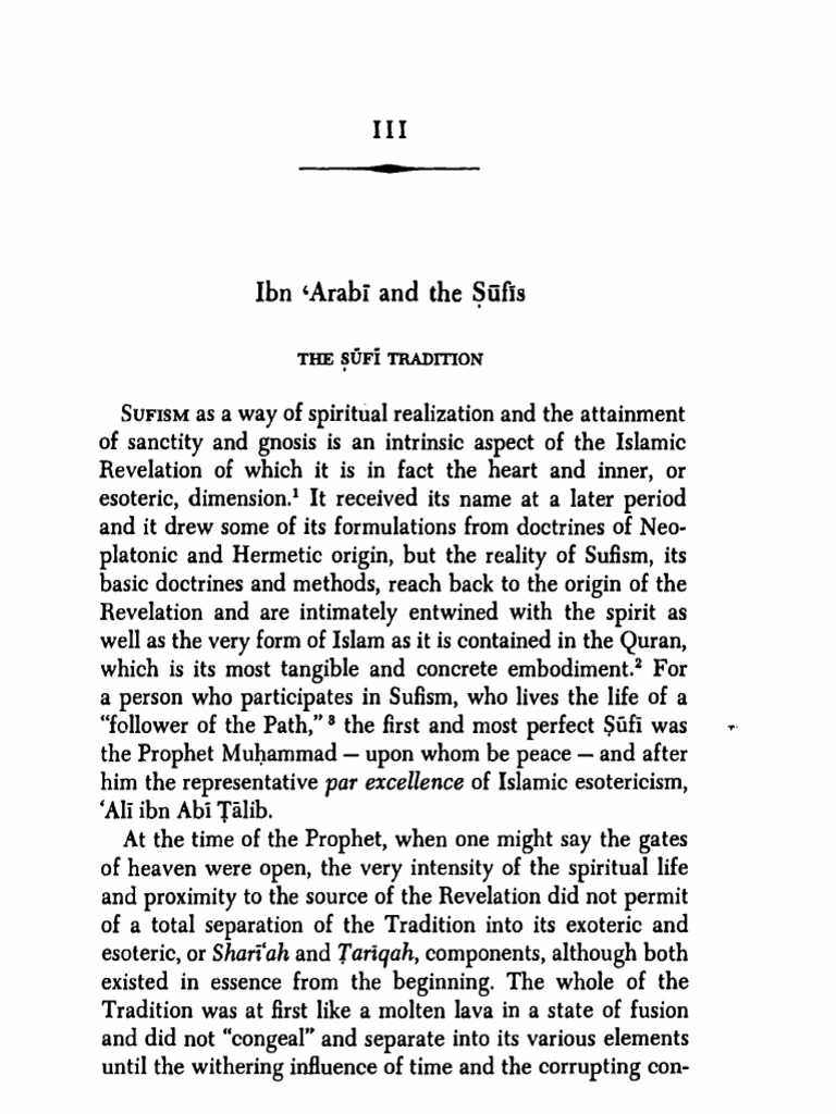Ibn Arabi-Hossein Nasr | PDF | Sufism | Muhammad