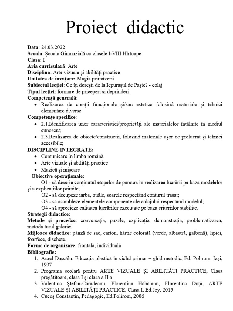 Cap Proiect Avap Refacut | PDF