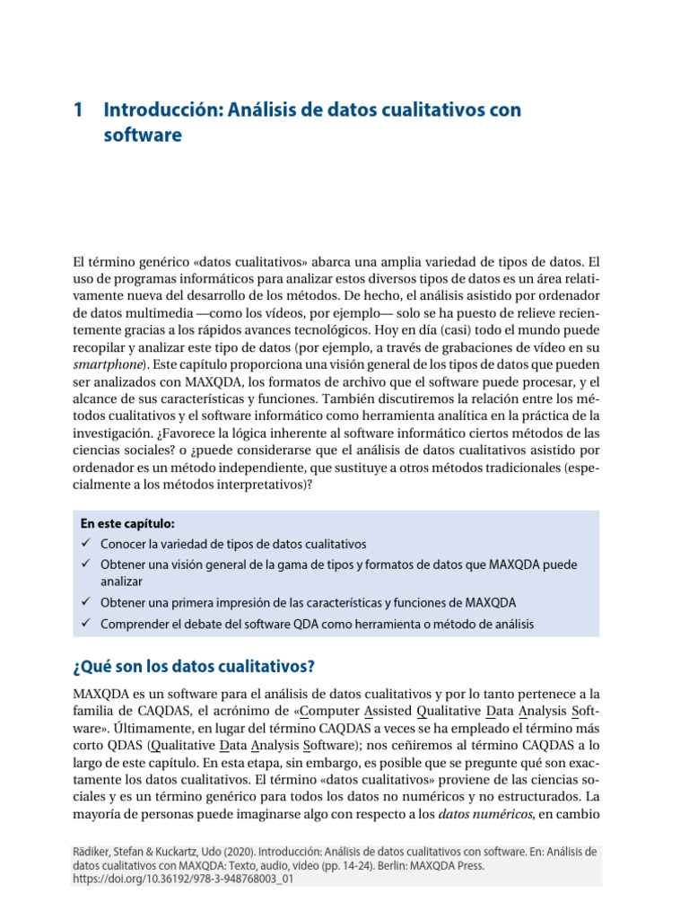 MAXQDA | PDF | Análisis | Método científico