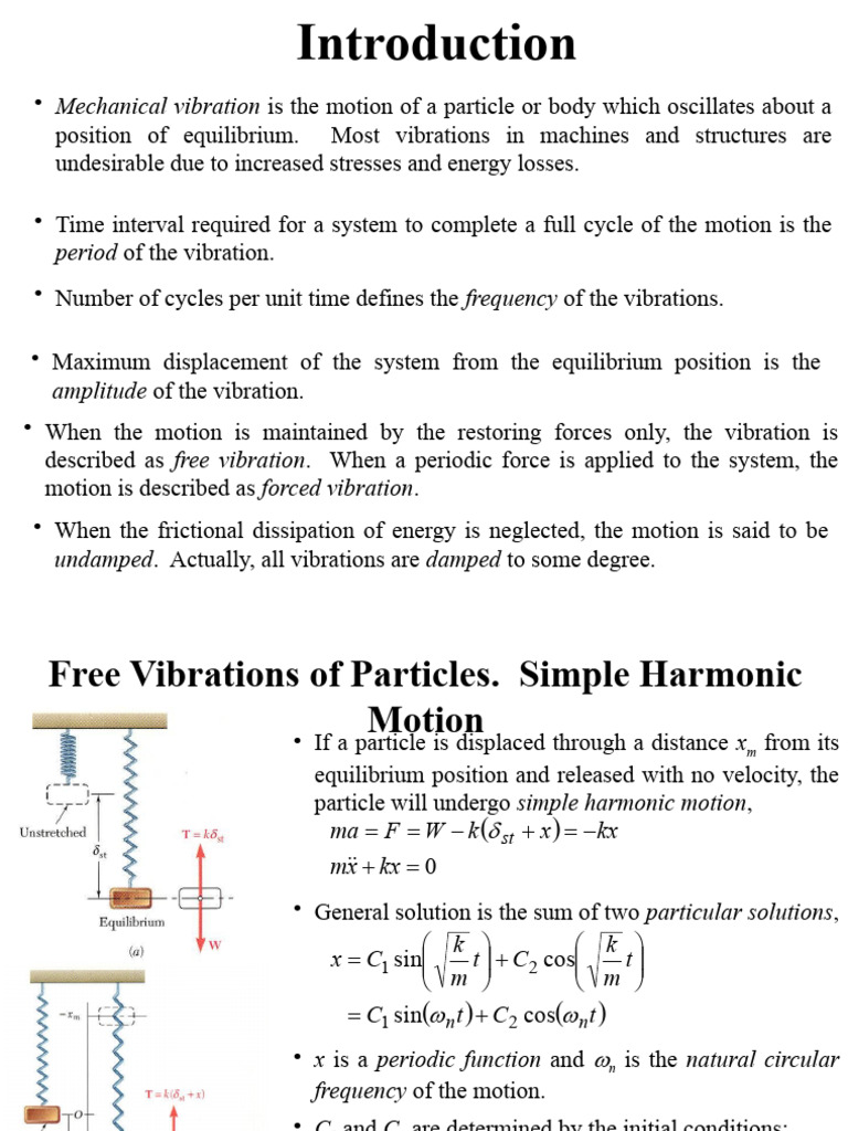 Vibrations Presentation | PDF | Oscillation | Torque