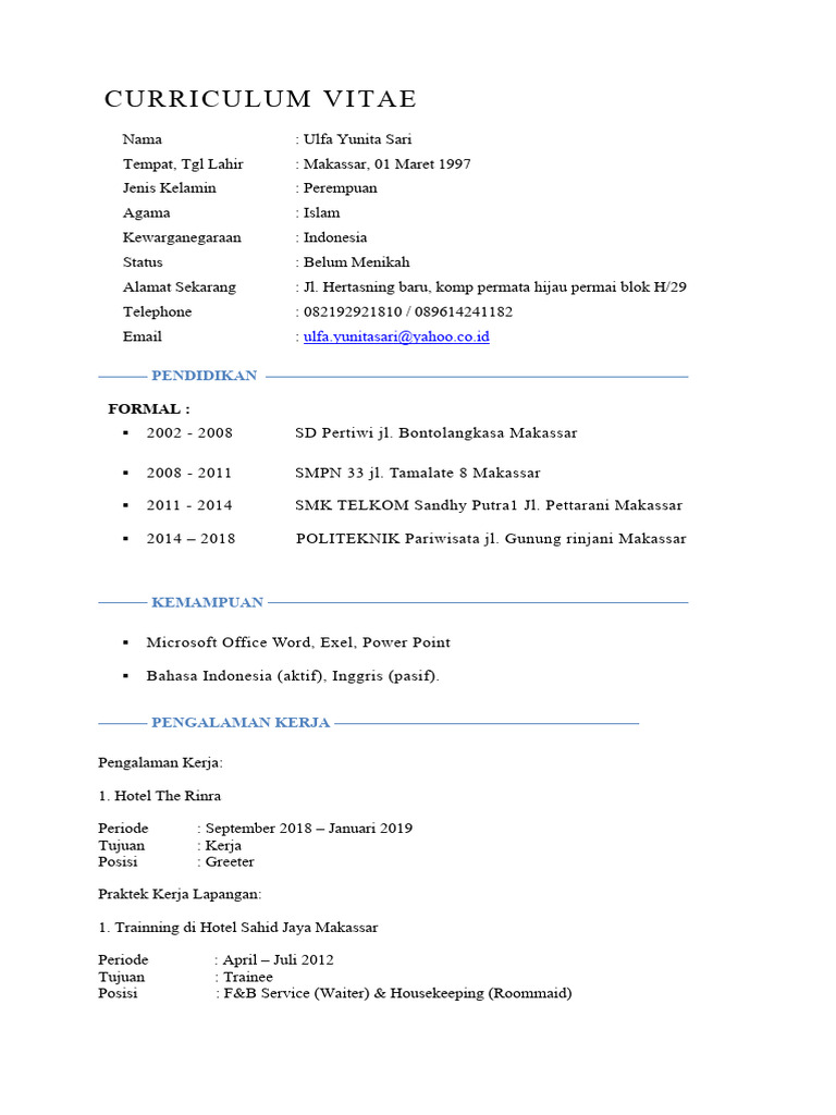 CV Ulfa Yunita Sari | PDF