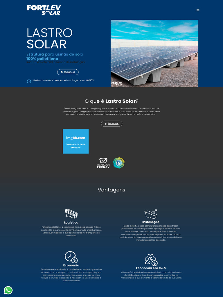 Lastro Solar: Estrutura Inovadora Fortlev | PDF | Fotovoltaica | Economia