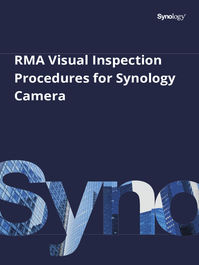 RMA Visual Inspection Procedures Synology Camera Enu | PDF | Packaging ...