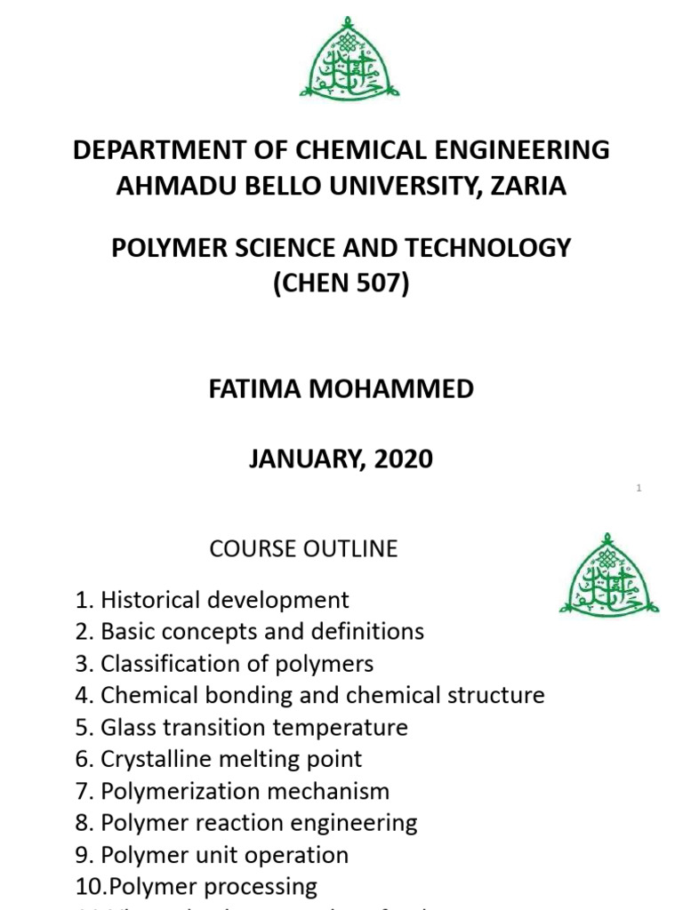 Polymer Science and Technology Overview | PDF | Chemical Polarity ...