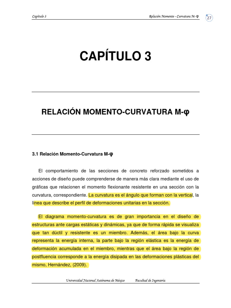 Momento Curvatura | PDF | Doblar | Concreto reforzado