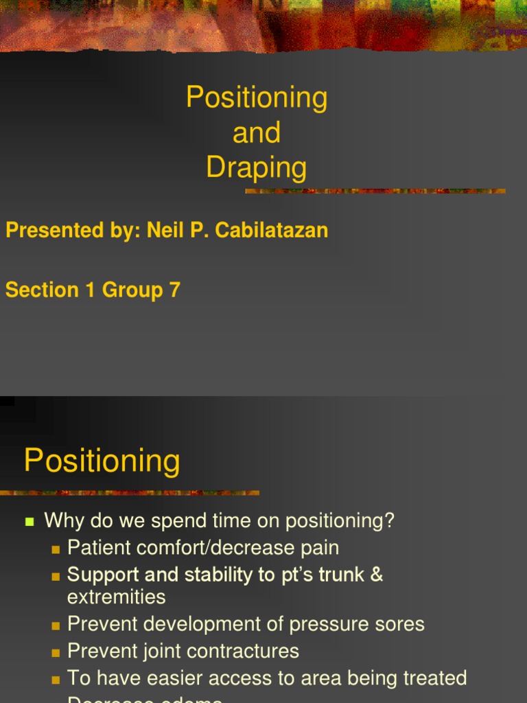 Positioning and Draping | PDF | Pillow | Bed