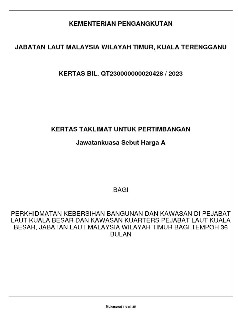 Kertas Taklimat PDF | PDF