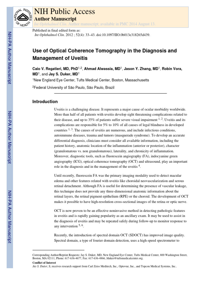 Oct and Uveitis | PDF | Wellness | Science & Mathematics