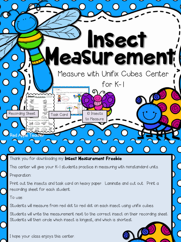 K-1 Insect Measurement Activity | PDF | Wellness | Science & Mathematics