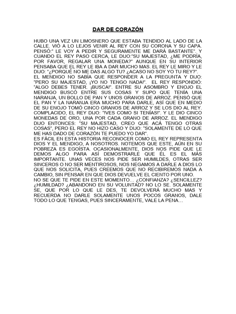 Dar de Corazón | PDF
