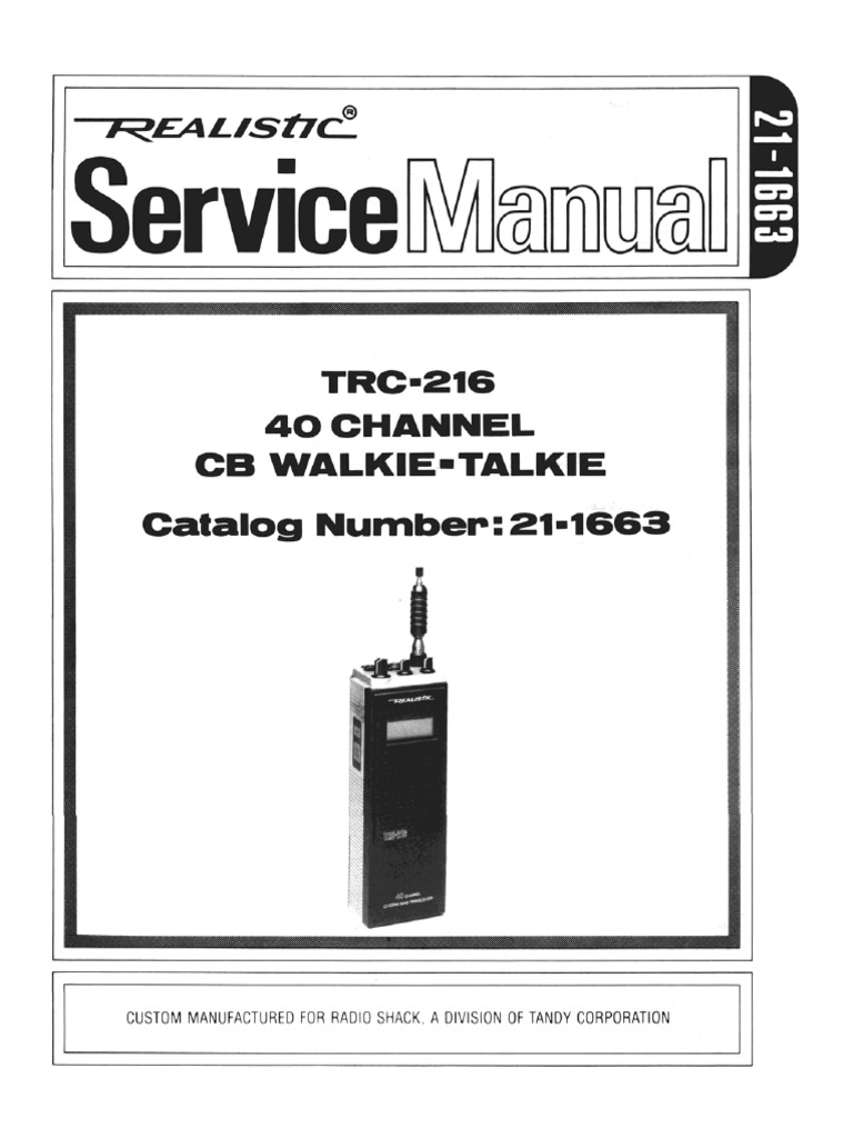TRC-216 Service Manual | PDF
