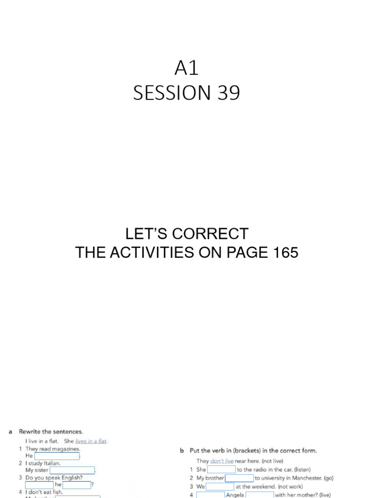 A1 Session 39 | PDF | English Language | Linguistics
