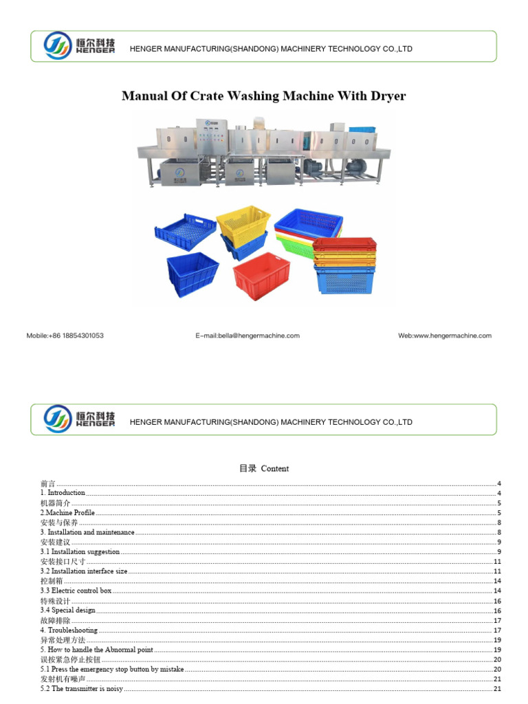 Manual of Crate Washing Machine With Dryer | PDF | Washing Machine | Pump