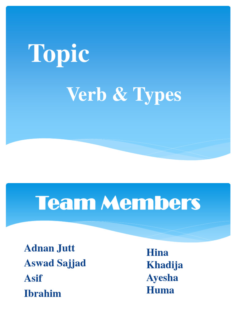 Verb Presentation Download Free Pdf Verb Subject Grammar