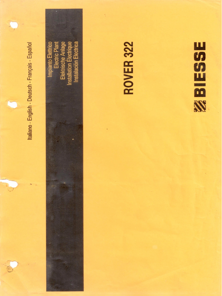 Biesse Rover 322 Electrical Diagram | PDF
